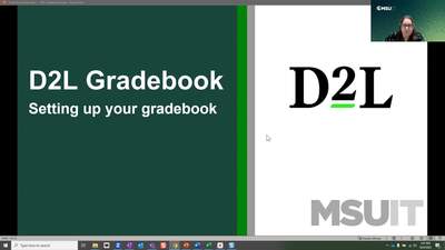 D2L Gradebook Setup - MSU MediaSpace