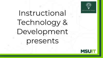 D2L Brightspace Content Templates for Consistent Course Design - MSU ...