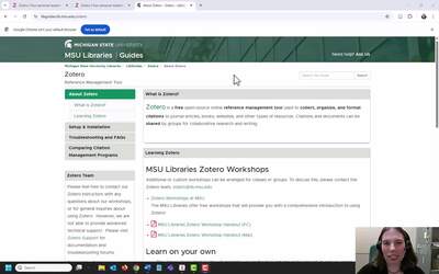 Zotero Training - MSU MediaSpace