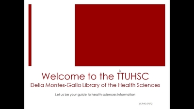 TTUHSC Library Orientation Cancellare 2014 - TTUHSC - Texas Tech ...